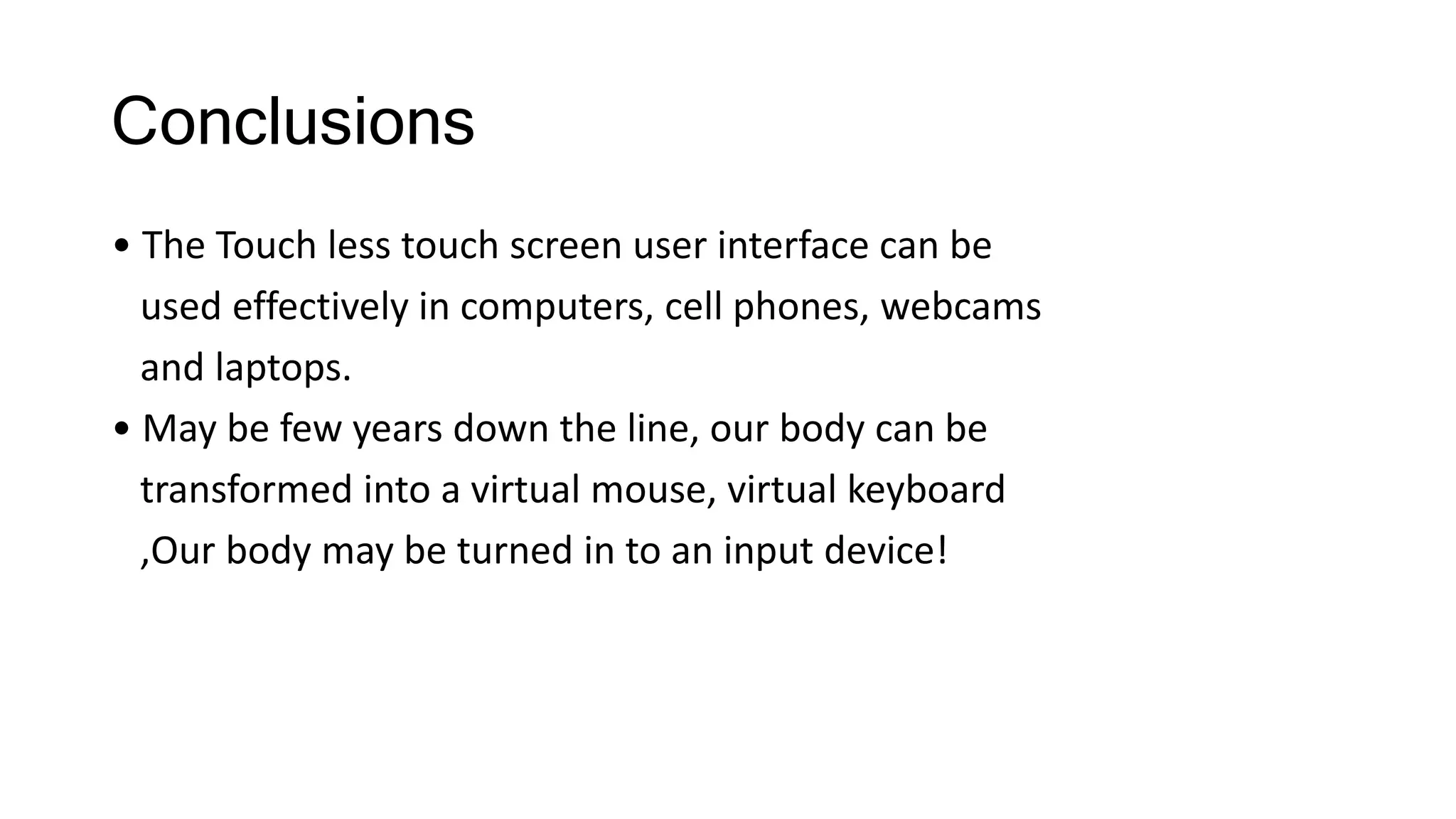 Touchless touchscreen technology | PPTX