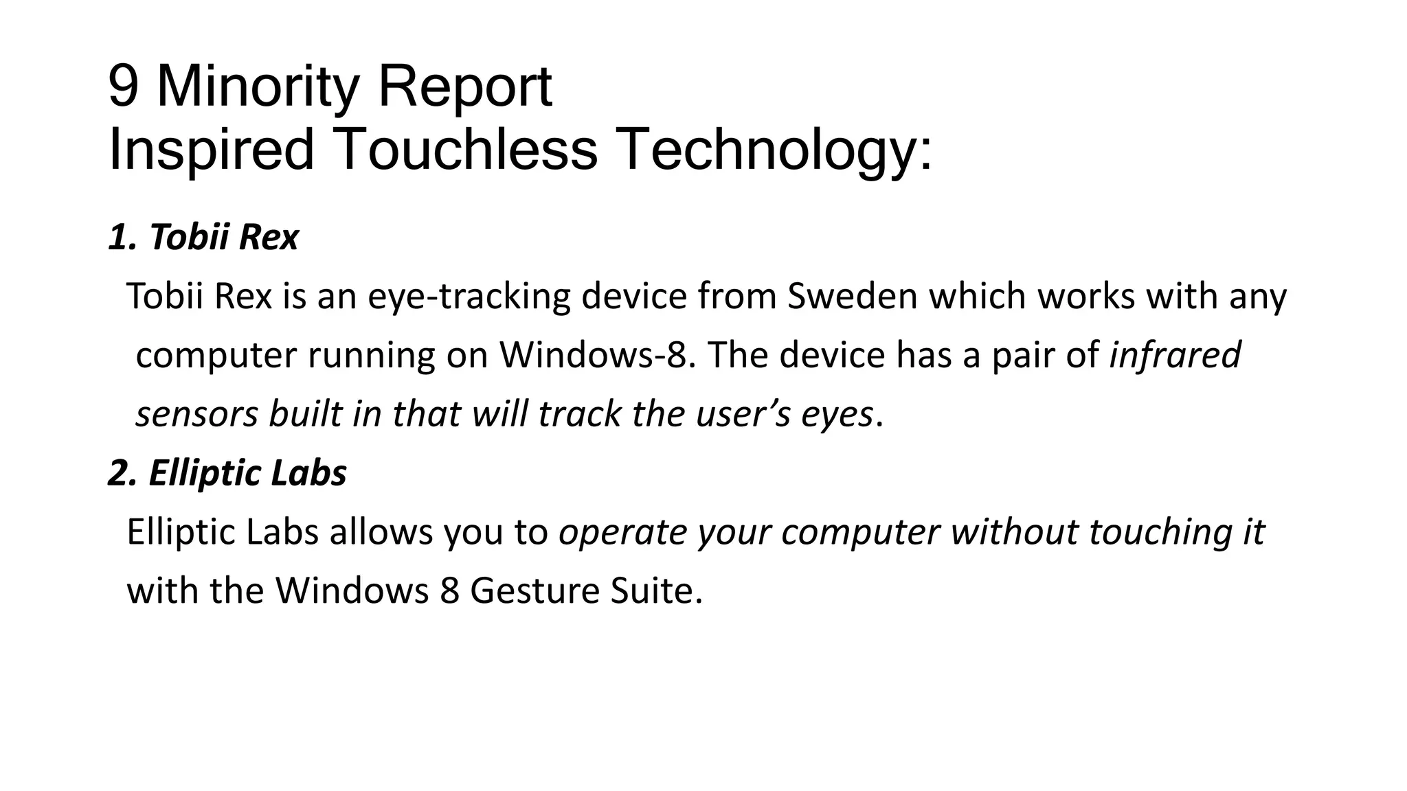 Touchless touchscreen technology | PPTX