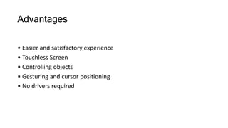 Touchless touchscreen technology | PPTX