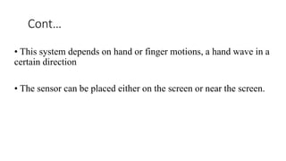 Touchless touchscreen technology | PPTX