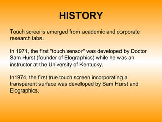 Touch screen | PPT