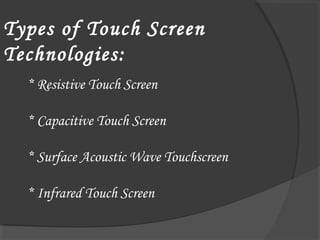 Touchscreen by-manish | PPT