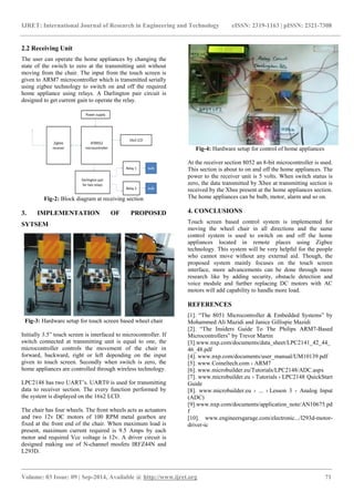 Touch screen based control for a wheel chair and home appliances | PDF