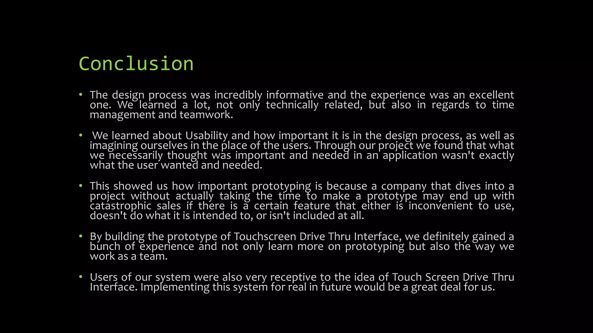 Touchscreen drive thru interface | PPT