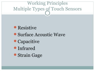 Touch screen sensors | PPT