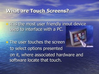 Touch screen technology | PPT