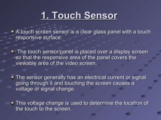 Touch screen technology | PPT