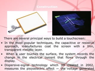 Touchscreen technology | PPT