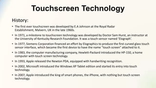 Touchscreen Technology | PPT