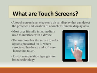 Touch Screen Technologies. | PPT