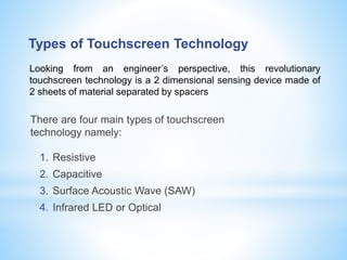 Touch screen technology | PPTX