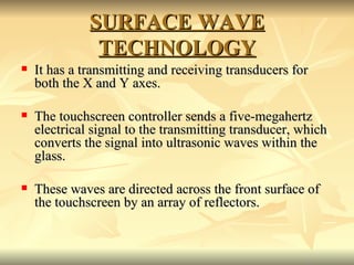 Touch screen technology-bharadwaj | PPT