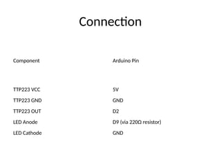 Touch Sensor Light Switch using Arduino .pptx