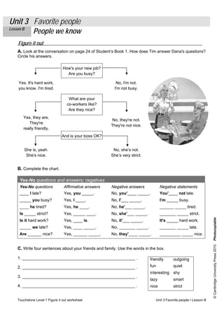 Touchstone 1-beginning-unit3-lesson-a-b-c-worksheet | PDF