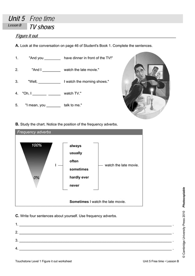Touchstone 1-beginning-unit5-lessons-a-b-worksheet | PDF