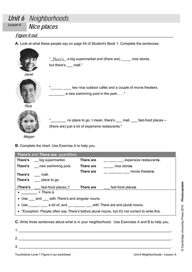 Touchstone 1-beginning-unit6-lesson-a-worksheet | PDF | Malls ...