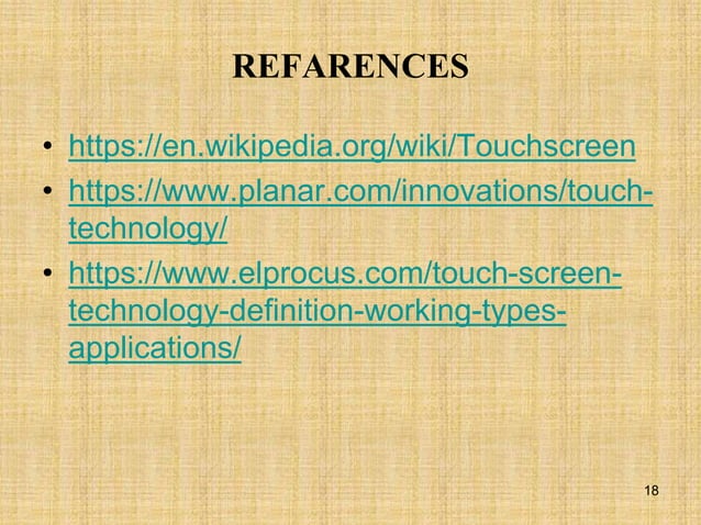 Touch technology | PPT