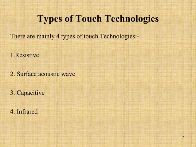 Touch technology | PPT