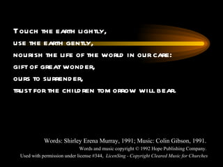 Touch the earth | PPT