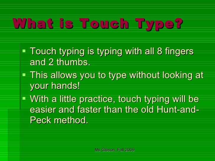 Touch Typing
