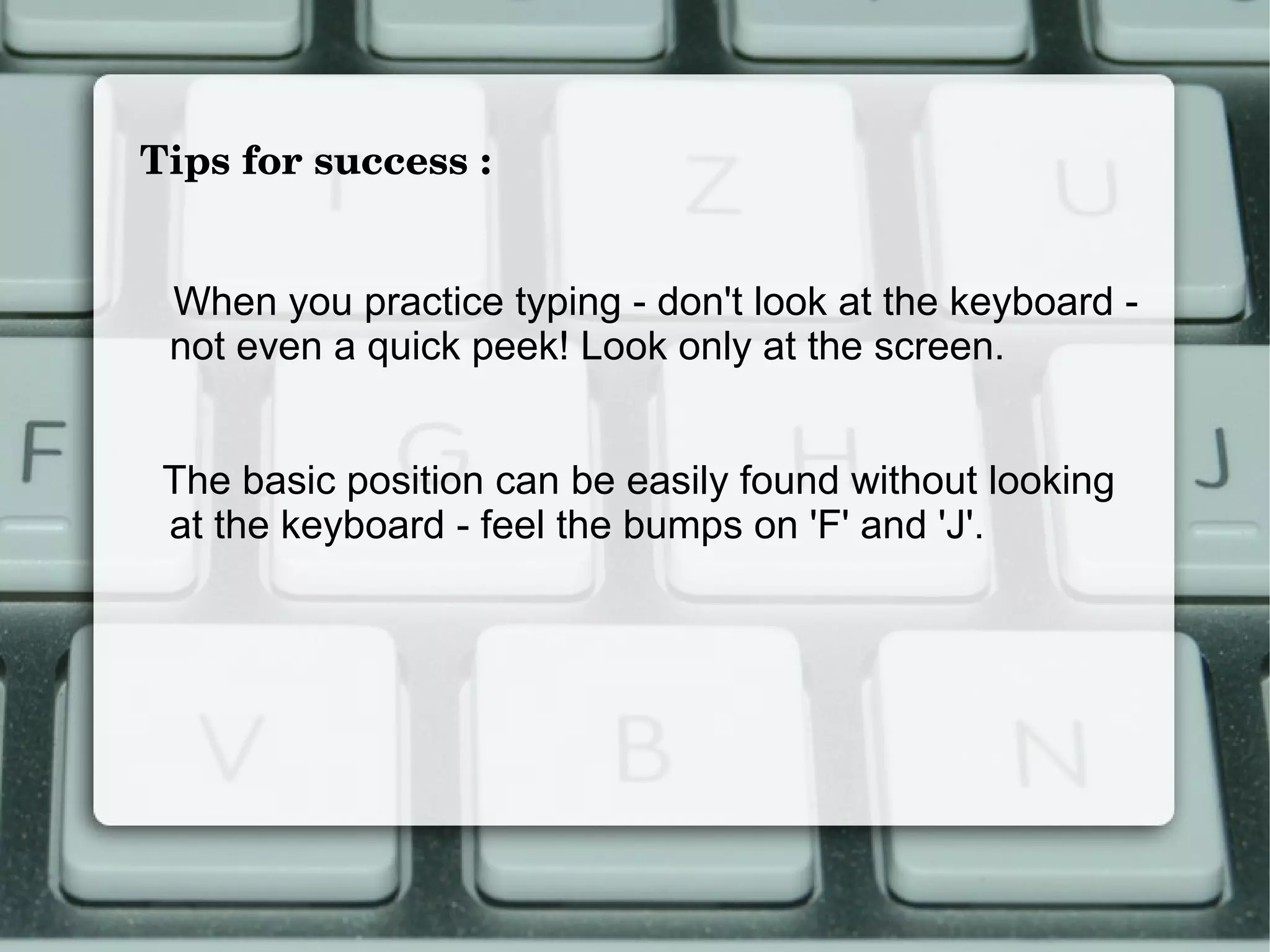 Touch typing skill | ODP
