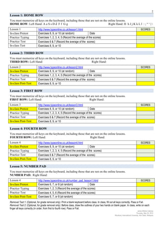 Touchtyping Skills Worksheet A (v1) | PDF