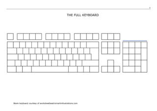 Touchtyping Skills Worksheet A (v1) | PDF