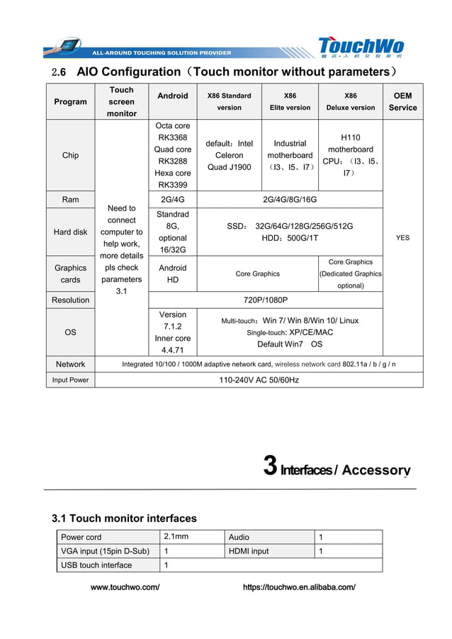 TouchWo 27 inch capacitive touchscreen all in one pc v2.0 td27 | PDF