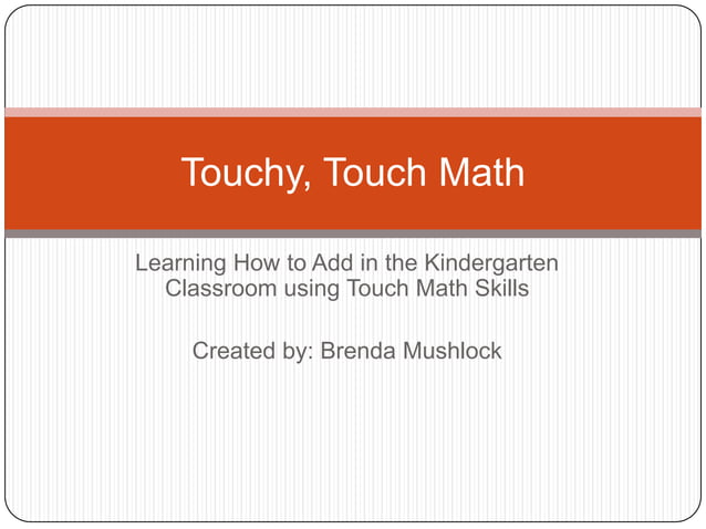 Touchy, touch math | PPT