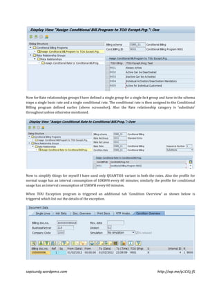 SAP ISU : TOU Exception Program & Conditional Billing | PDF