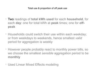 Time of Use tariff experiment | PPT