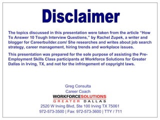 Tough Interview Questions | PPT