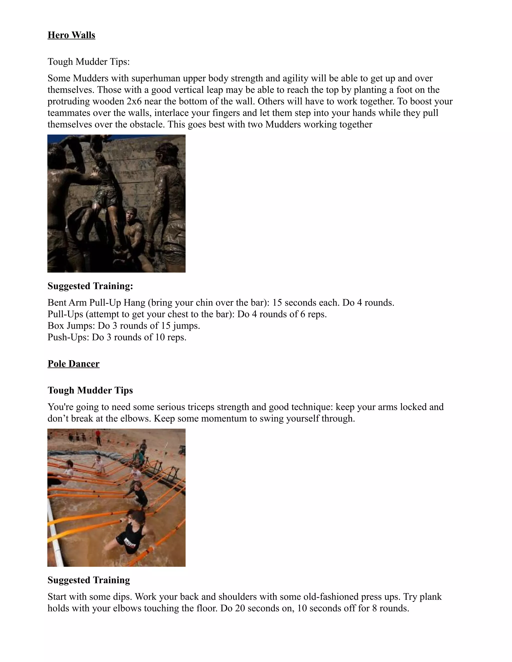 Tough mudder obstacles | ODT