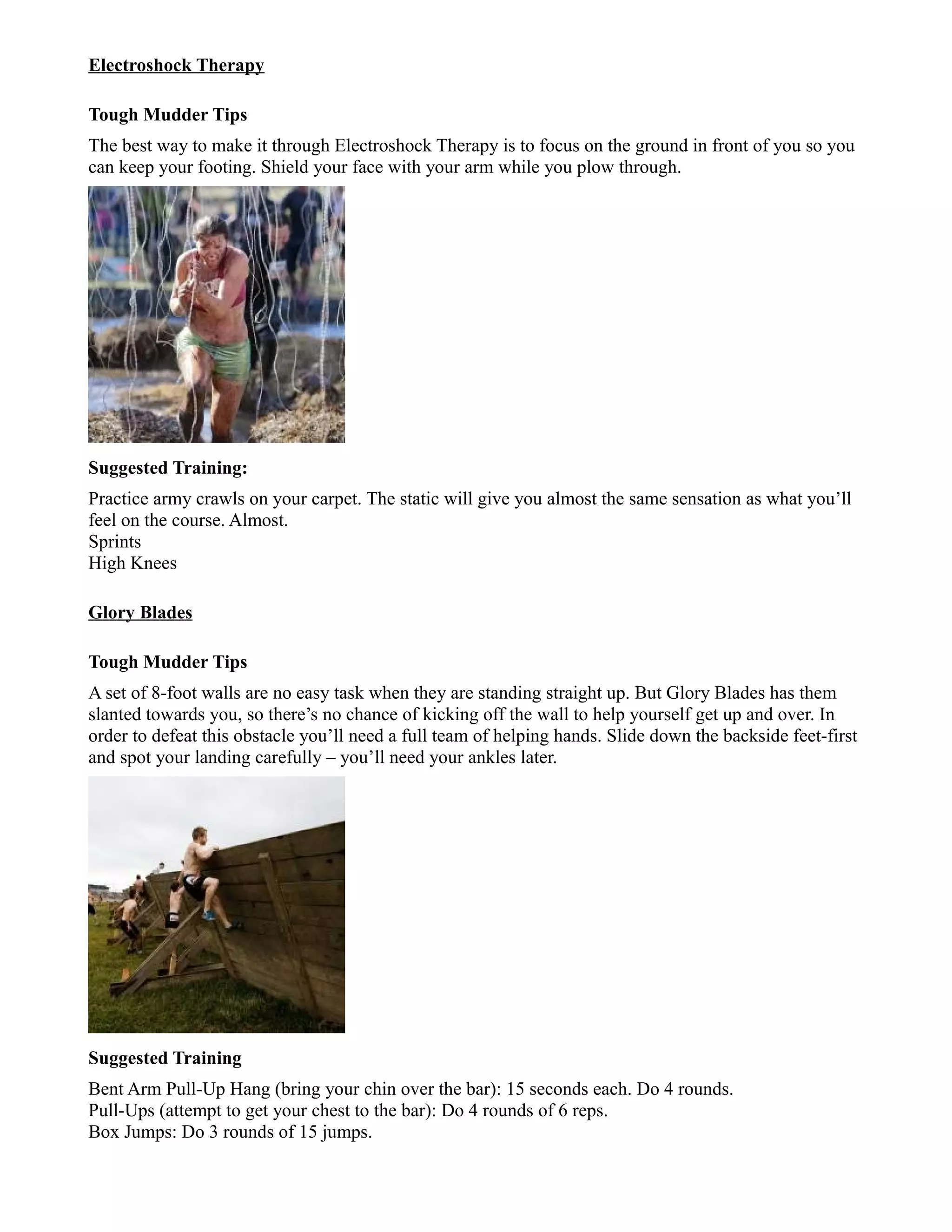 Tough mudder obstacles | ODT