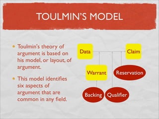 Toulmin Model of Argumentation | PDF