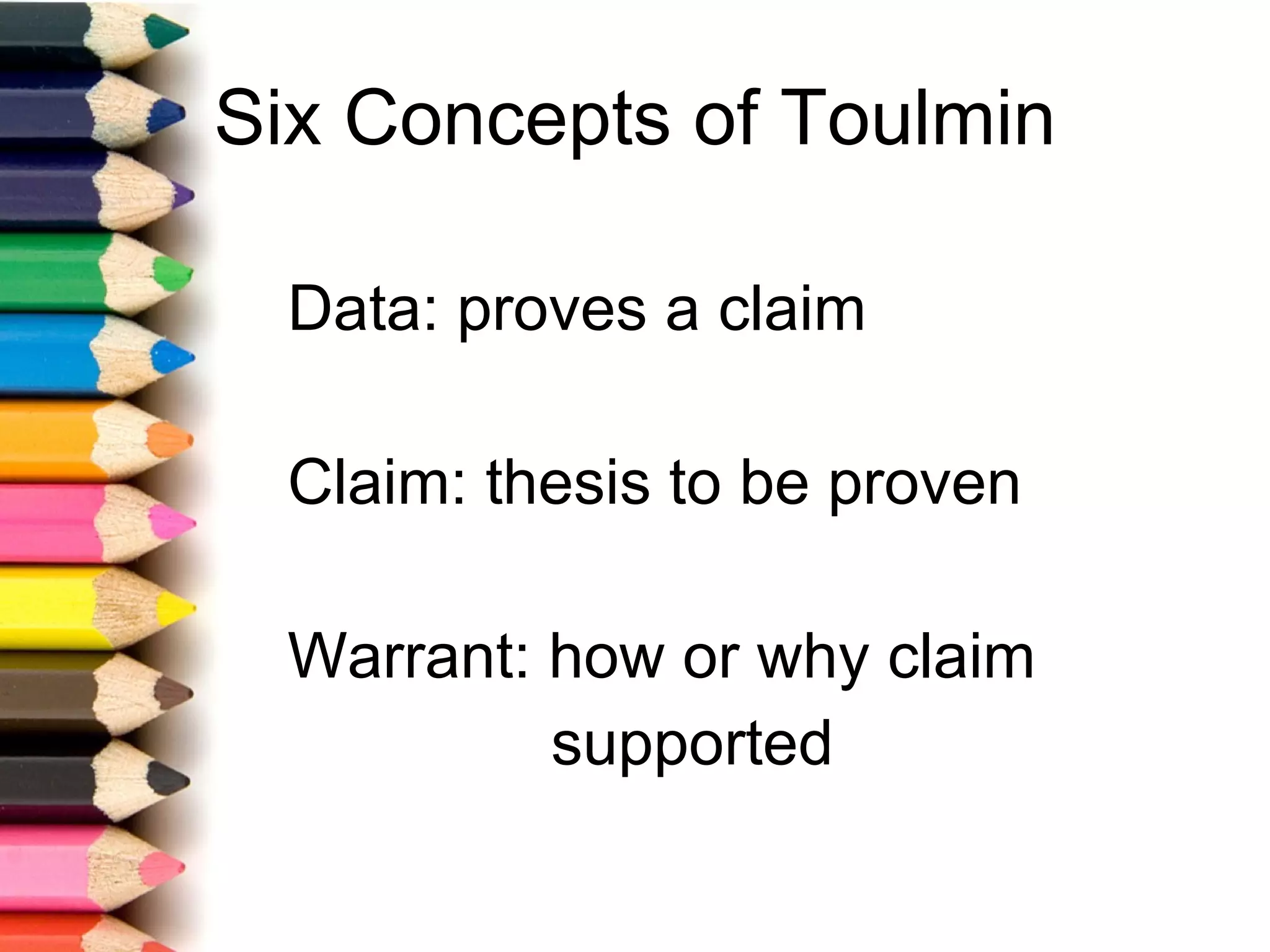 Toulmin model | PPT