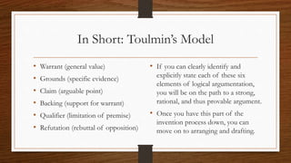 Toulmin Model & Logical Syllogisms | PPTX