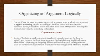 Toulmin Model & Logical Syllogisms | PPTX