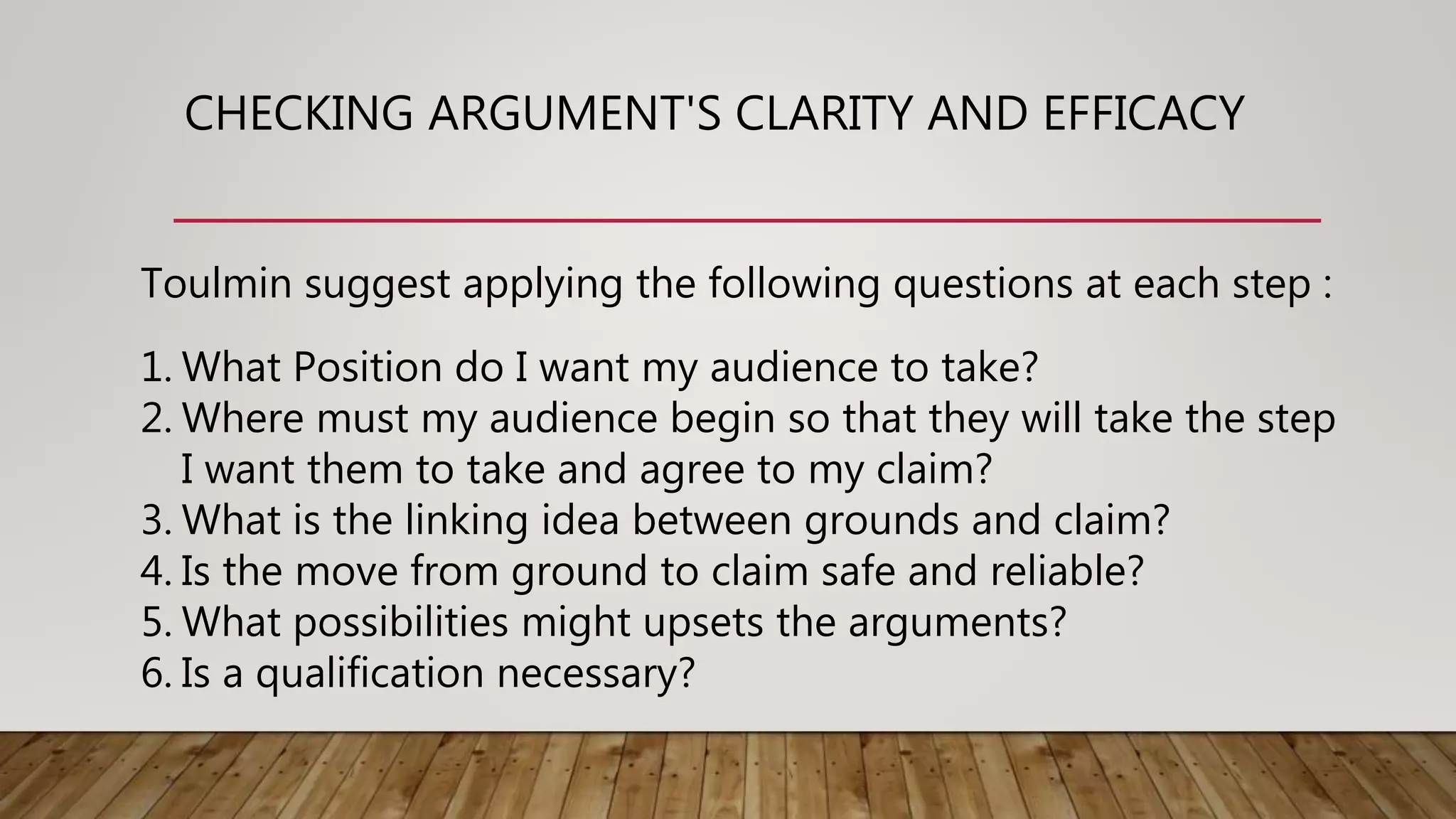 Toulmin's model | PPTX