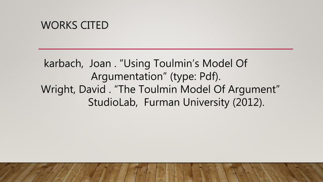 Toulmin's model | PPTX