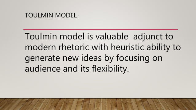 Toulmin's model | PPTX