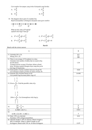 mid term mathematics exam form 1 | DOC