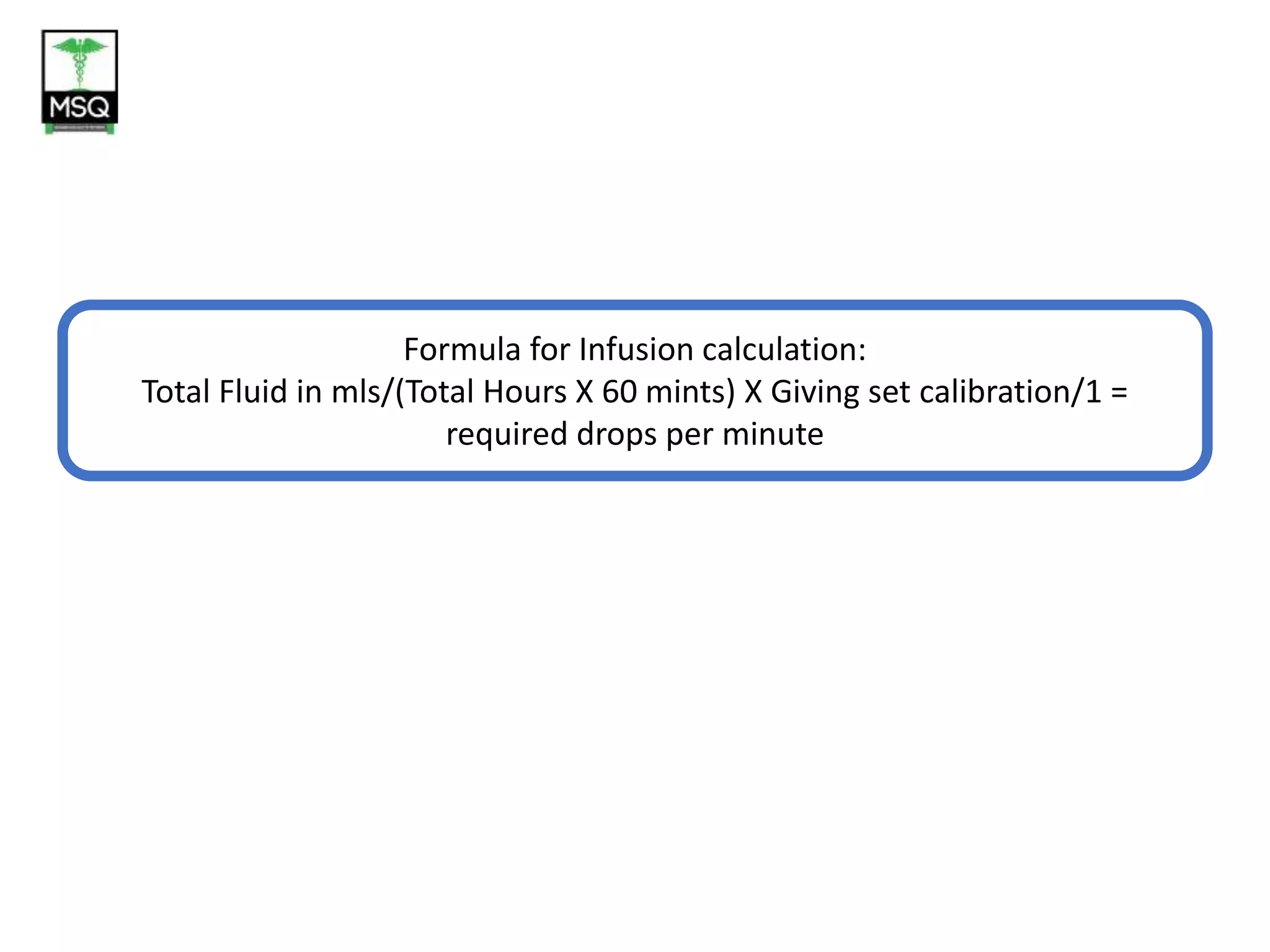 Hospital Pharmacy Calculations-MSQ Foundation | PPTX