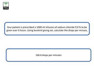 Hospital Pharmacy Calculations-MSQ Foundation | PPTX