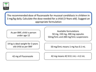 Hospital Pharmacy Calculations-MSQ Foundation | PPTX