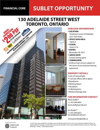 Toronto financial core office space 2000 sf | PDF