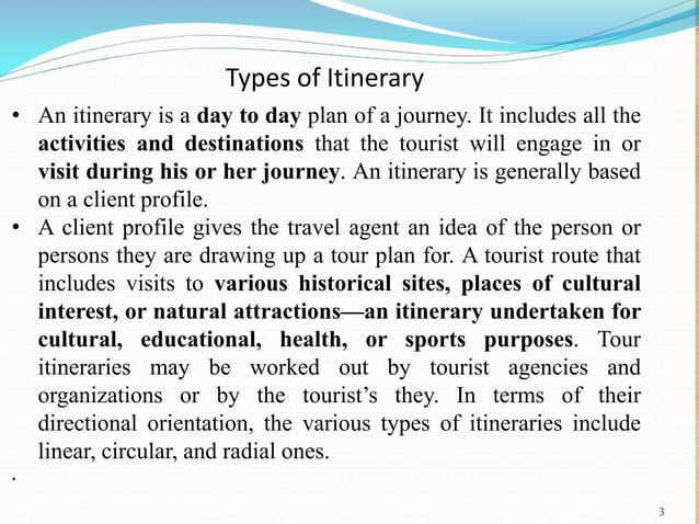 Tour-Itinerary.pptx | Travel Preparation and Advice | Travel