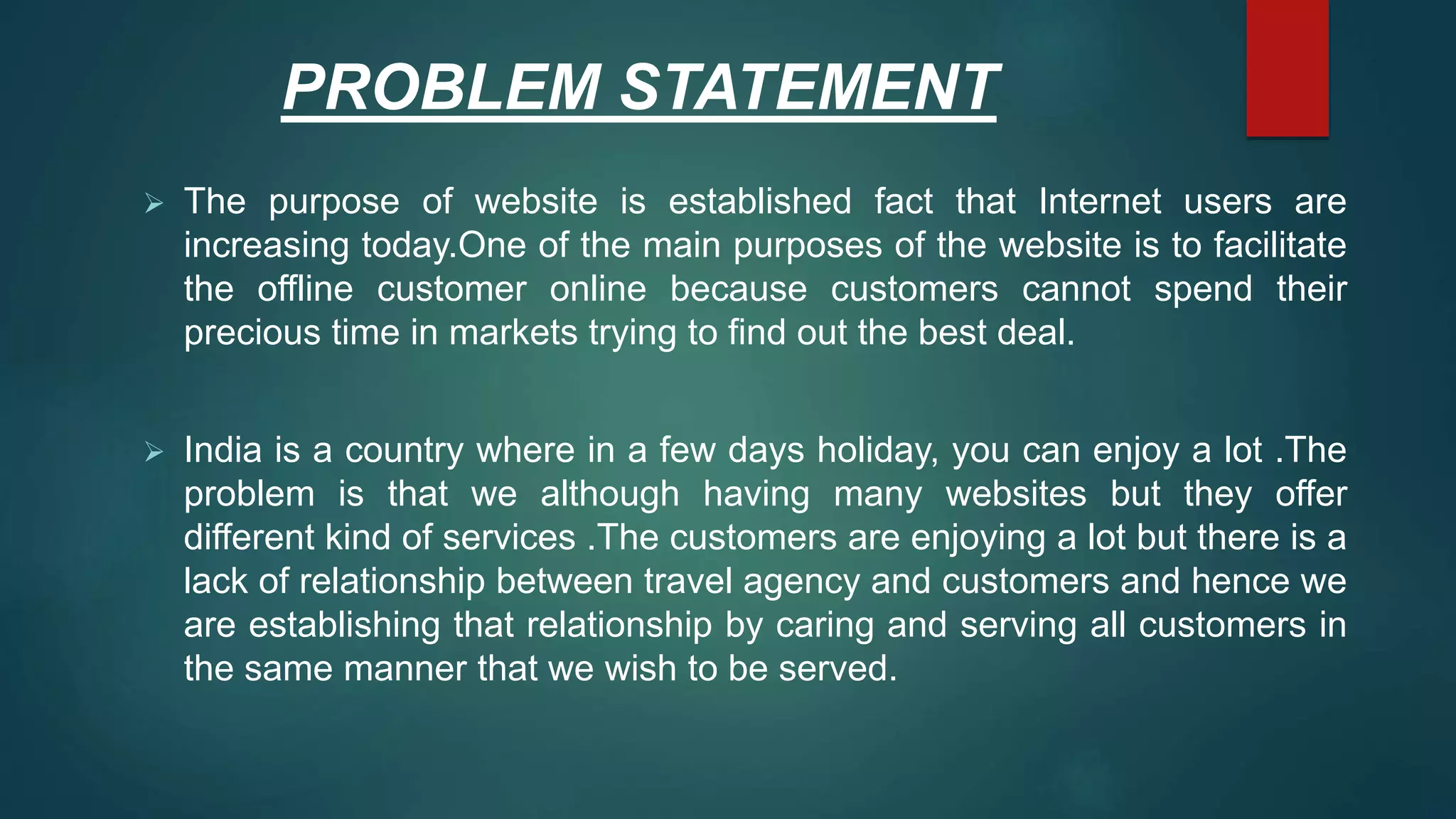 Tour and travel management system | PPTX