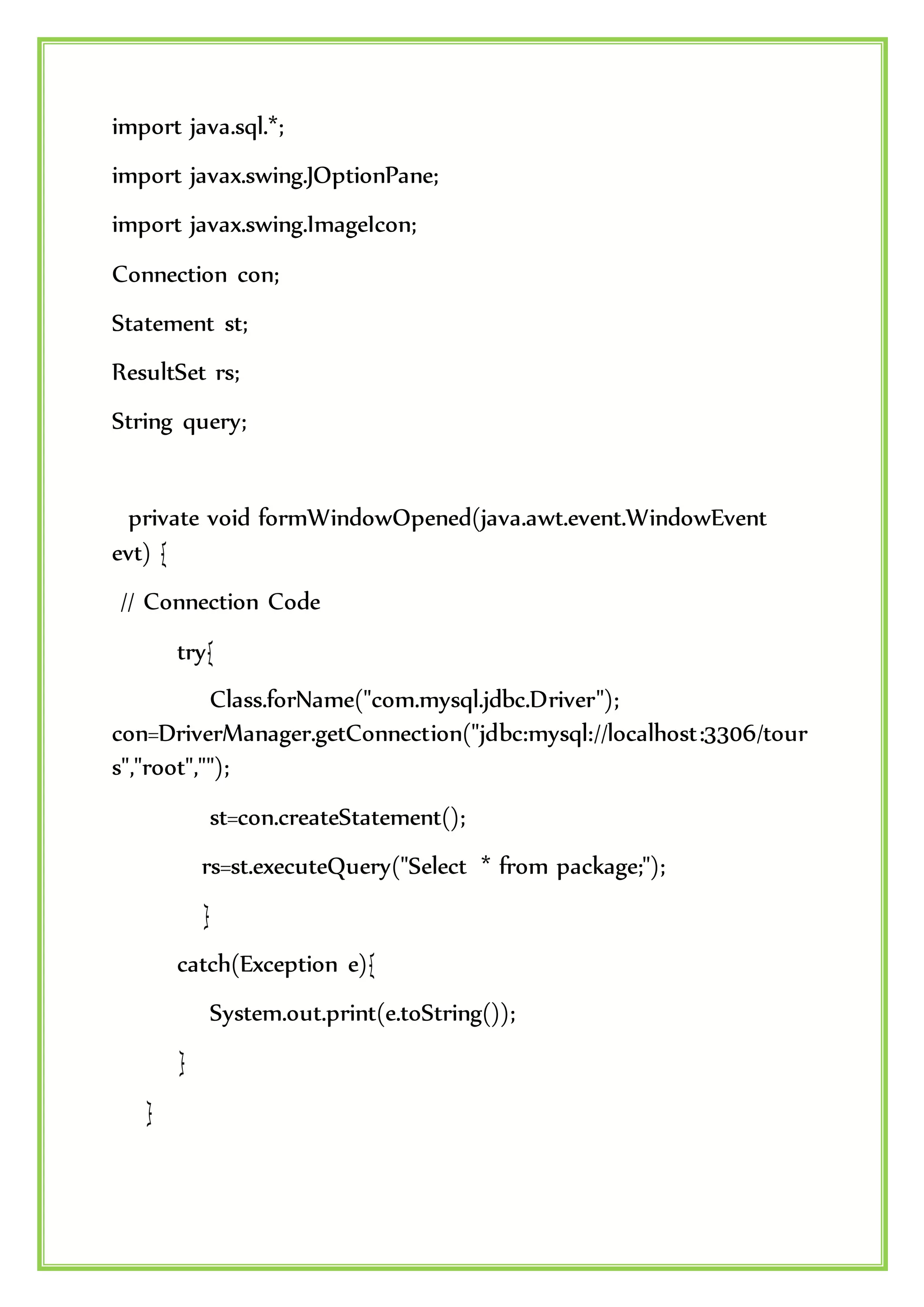 Informatics Practices Project on Tour and travels | DOCX