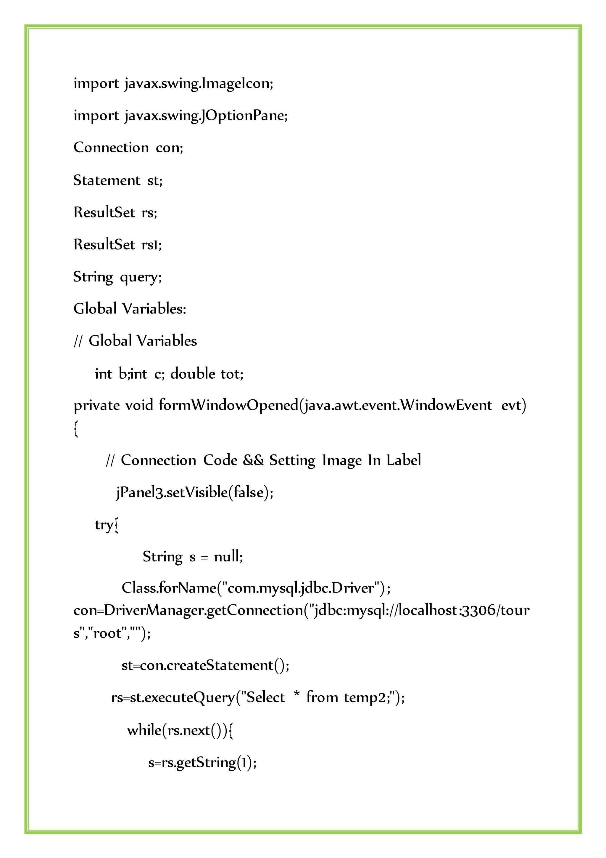 Informatics Practices Project on Tour and travels | DOCX | Programming Languages | Computing